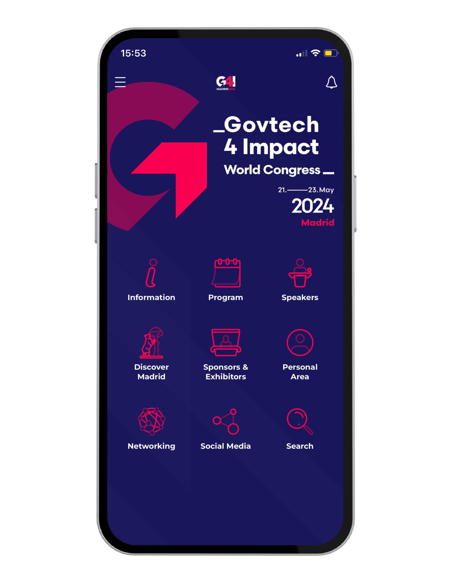 Download the Official G4I 2024 App | Govtech 4 Impact World Congress 2024